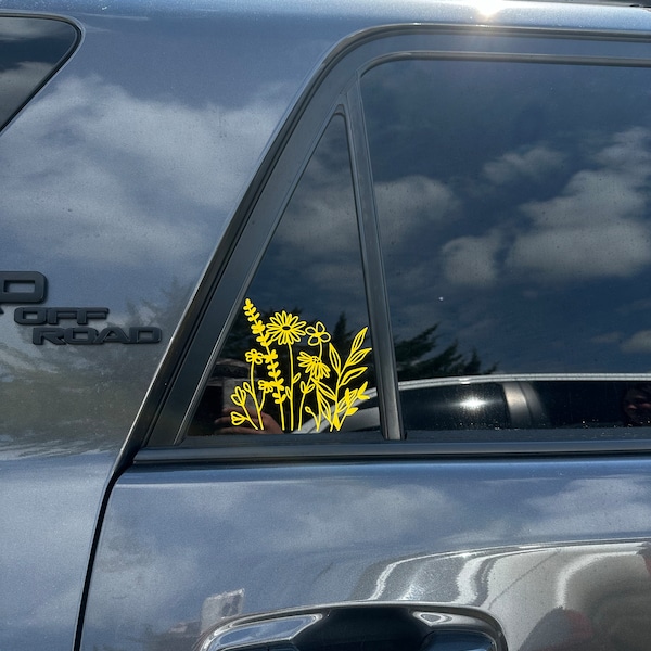 Wildflower Decal, Boho Car Decal, Gift for Plant Lovers, Plant Lover ...