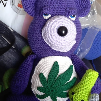 PDF PATTERN : Don't Care Bear Amigurumi Plush Marijuana Crochet Pattern ...