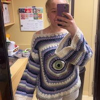 Eye Sweater Pattern | Crochet Eye Sweater | Advanced Pattern | PDF File ...