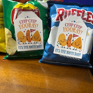 Printable Classroom Birthday Treat Tag Chip Bag Tag Chip Hooray ...