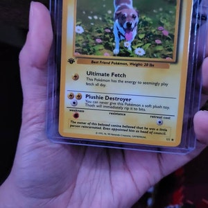 Custom Pokemon Card Holographic, Custom Pokemon Card Pet Gift, Pet ...