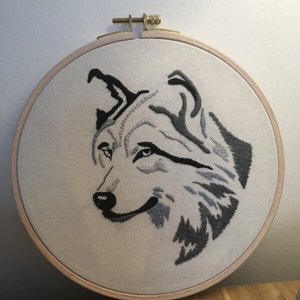 Wolf Hand Embroidery Pattern - PDF - Instant Download - Etsy