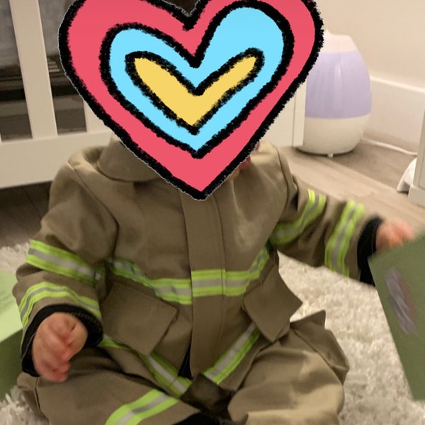 Firefighter Personalized TAN Baby Jacket Costume - Etsy