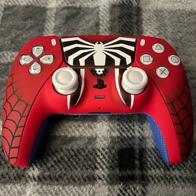 Custom Spiderman Themed Playstation 5 PS5 Dualsense Wireless Controller ...