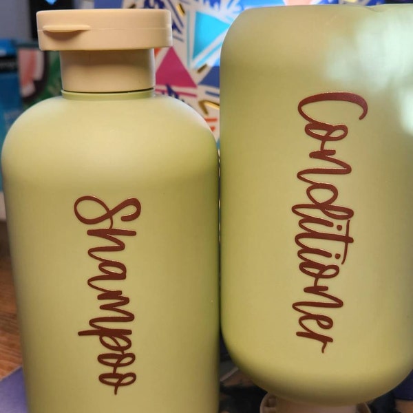Shampoo Conditioner Body Wash Stickers | Personalized Shampoo Labels ...