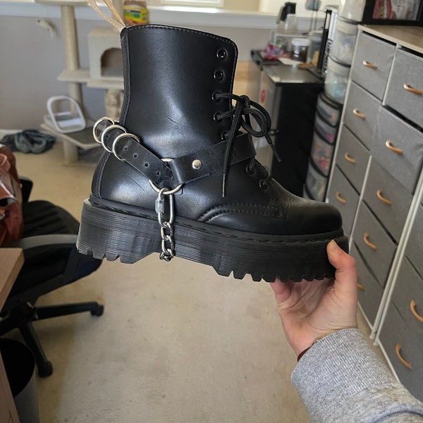 Unisex Stainless Steel Twist Chain Leather Bootstrap Double Thick FREE ...