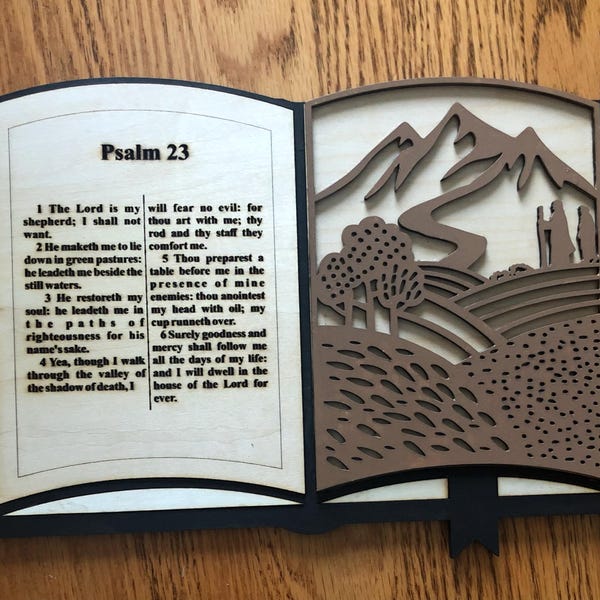 Psalm 23 Bible Add On, Bible Display Svg, Bible Decoration ...