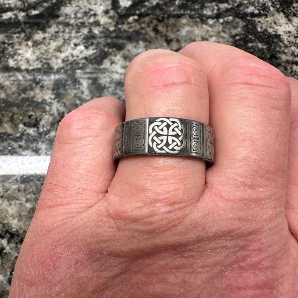 Medieval Battlefield Ring, Medieval Knight Ring, Gothic Ring, 18k Solid ...