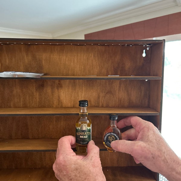 Mini Liquor Display Cabinet, Shooter Wall Rack Holder, Shot Glass ...