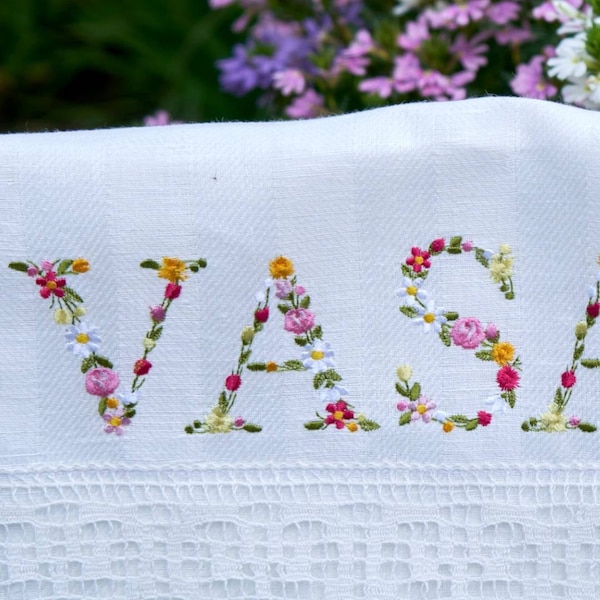Floral Alphabet Machine Embroidery Design Small Letters With Flowers 1. ...