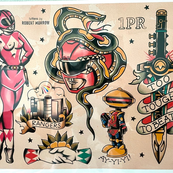 TERRIFIER Traditional Tattoo Flash Sheet - Etsy