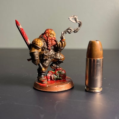 Dnd Male Dwarf Pipe Smoker Mini Tabletop RPG Miniature D&D Figurines ...