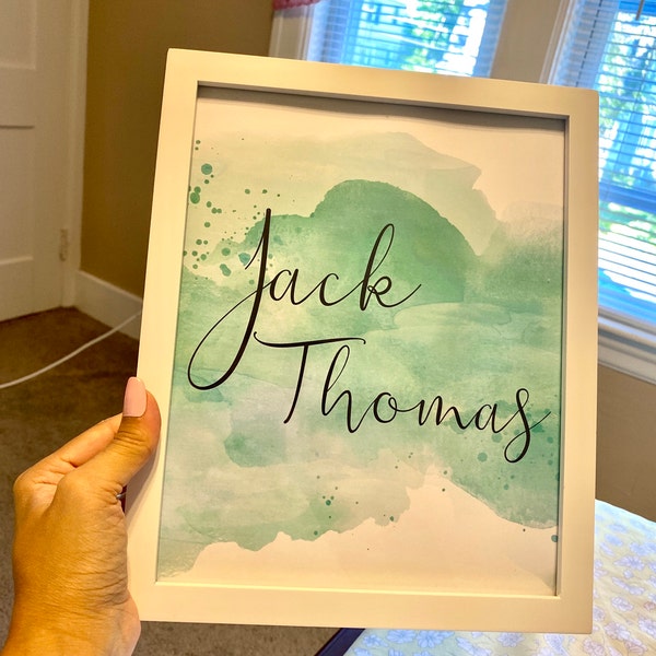 Watercolor Custom Words Print,pastel Nursery Printable Art, Custom ...