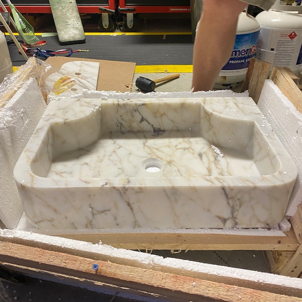 Travertine Marble Coffee Table, Custom Order Coffee Table, Natural ...