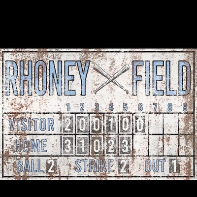 Custom Baseball Scoreboard Sign, Personalized Canvas Print, Boy's Room ...