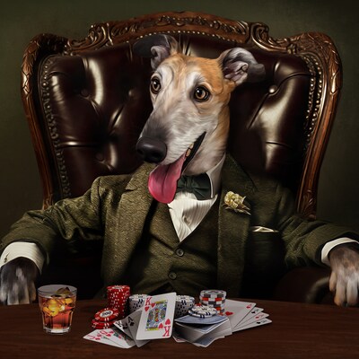 Custom Pet Portrait, Dogs Playing Poker, Pet Playing Poker, Funny Pet ...