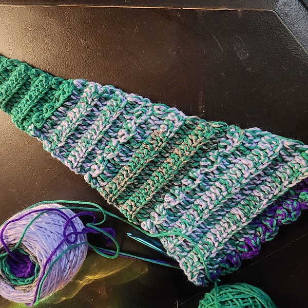 Crochet PATTERN Mermaid Poncho, Laced Shoulders Cover-up, Asymmetrical ...