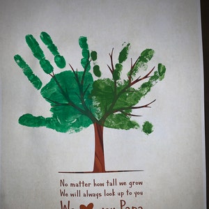Thank You For Helping Me Learn And Grow / Handprint Art Tree / | Etsy