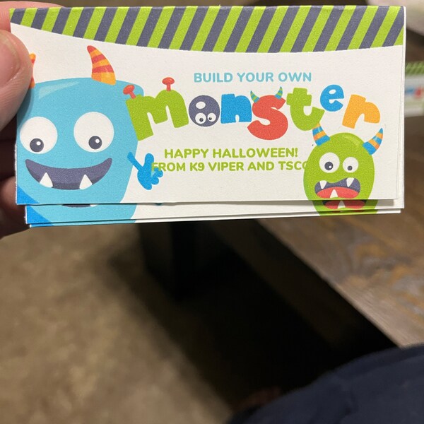 Halloween Treat Bag Topper Build Your Own Monster Printable for ...
