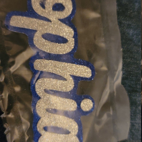 Name for Homecoming Mum - Glitter Decal - Cut Out - Etsy