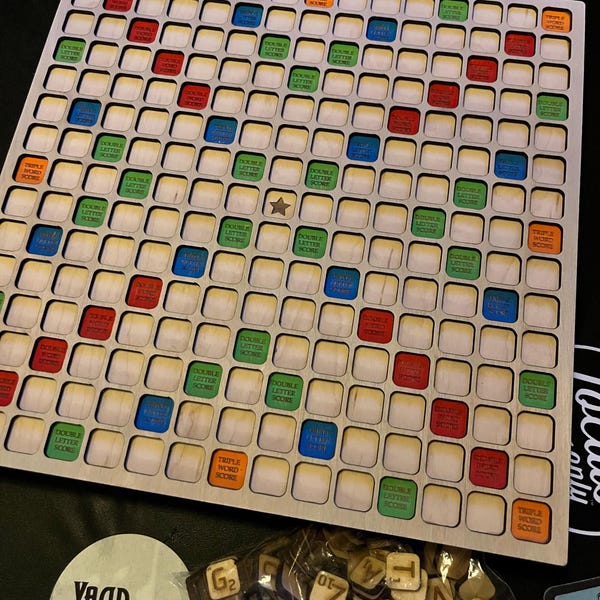Scrabble Game Set (improved Thicker Board) - Etsy