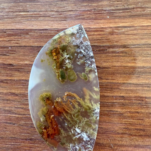Green Plume Agate Native Copper || Polished || Gemstone Lace Agate ...