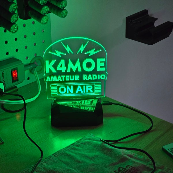 Ham Radio Lighted on Air Callsign Display LED - Amateur Radio Operator ...