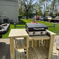 Griddle Stand Build Plans DIY Outdoor Kitchen Plans Blackstone Stand ...