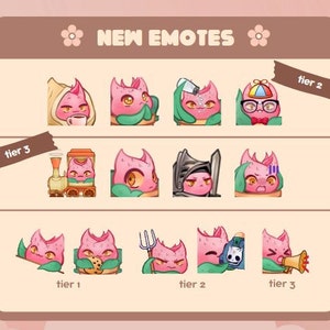 GOAT EMOTES 9 Twitch Discord Youtube Streaming Cute Kawaii Chibi Goats ...