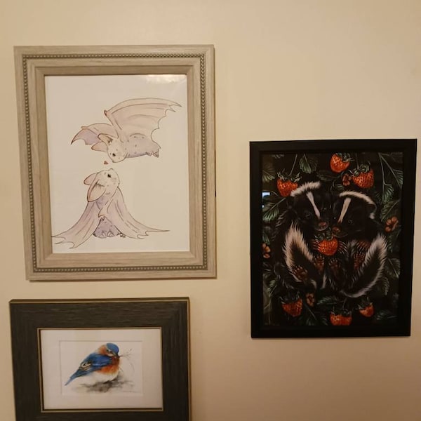 Watercolor Bats Print - Etsy