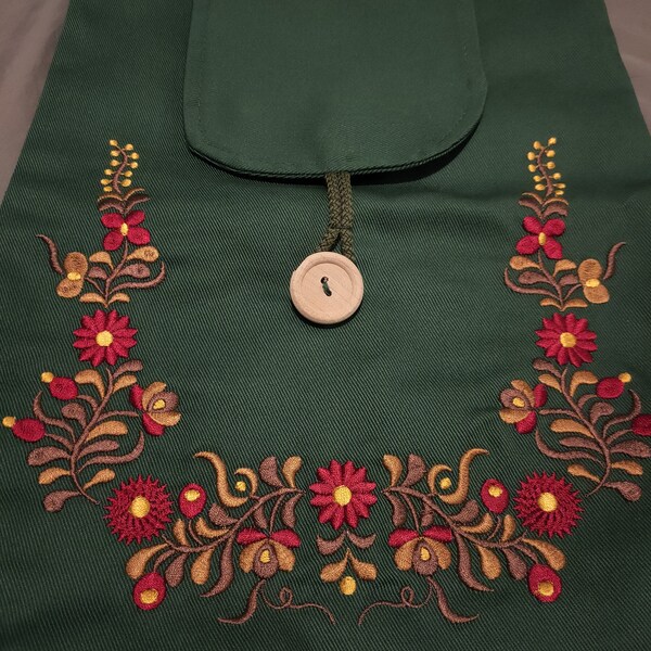 Embroidered Hungarian Folk Art Matyó Short Sleeve T-shirt From Hungary ...