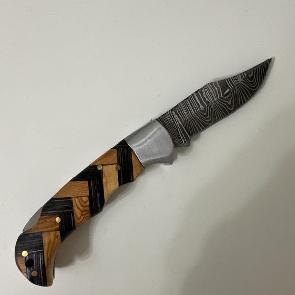 Handmade Damascus Cheese Knife Set of 5 Pcs With Olivewood Handle ...