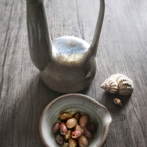 Ceramic Olive Oil Pitcher | Handmade Pottery | Tableware | Oil Vessel ...