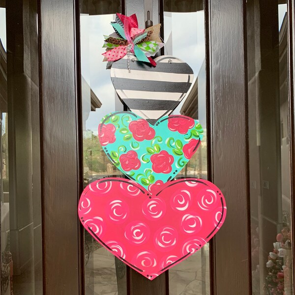 Welcome Cross Doorhanger, Funky Cross, Whimsical Door Sign, Floral ...