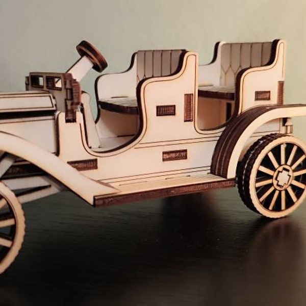 Retro Car Laser Cut File, SVG Vector Vehicle Plywood CNC Plan (digital ...
