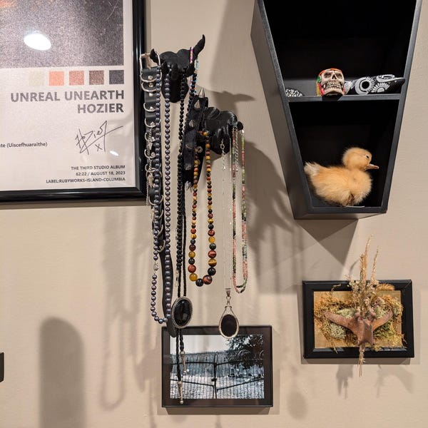 Wall Mounted Devil Hand Sculpture – Gothic Jewelry Hook or Altar Decor ...