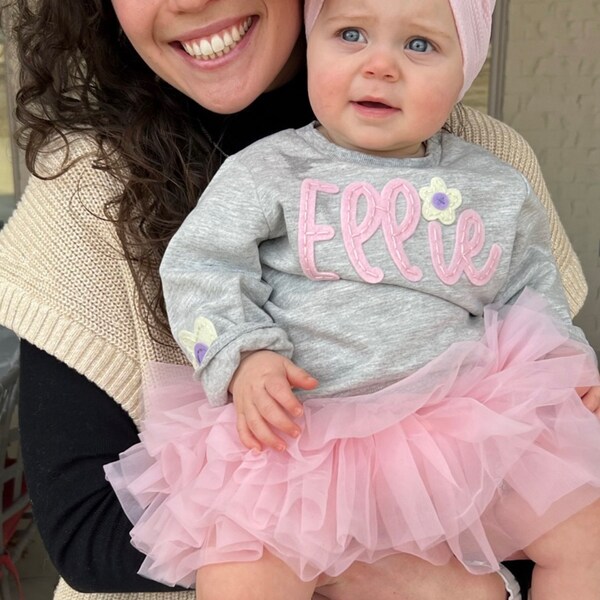 Custom Hand-embroidered Baby Toddler Sweatshirt | Personalized Baby ...