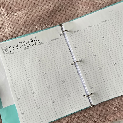 2024 Landscape Lined & Unlined Monthly Calendars 8.5x11 LANDSCAPE Jan ...