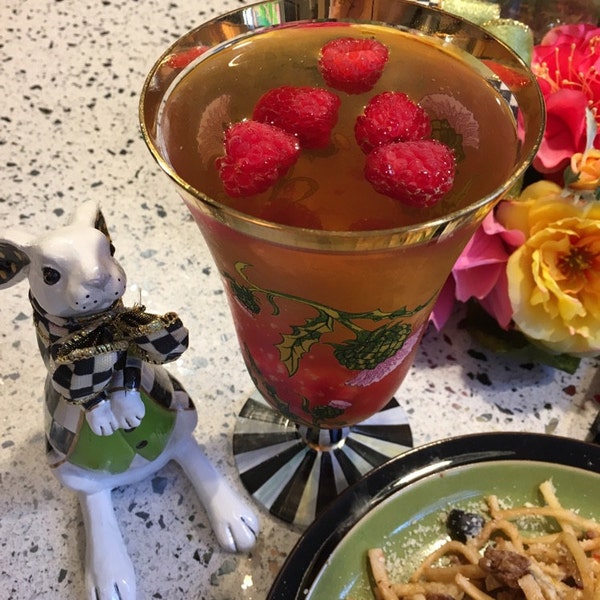 Whimsical Black and White Check Azure Blue MUSHROOMS Toadstool Alice in ...