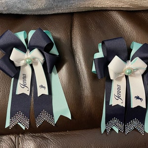 Custom Logo Equestrian Horse Show Bows | Etsy