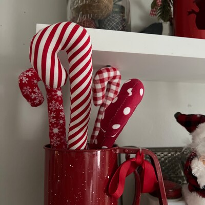 Stuffed Fabric Candy Canes Set of 8 - Etsy
