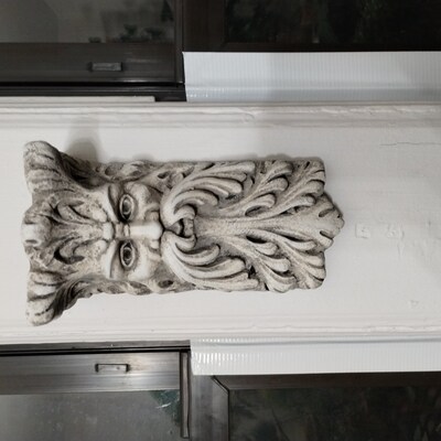Classic Green Man Wall Hanging/sconce Greenman-fantasy Art-face Plaque ...