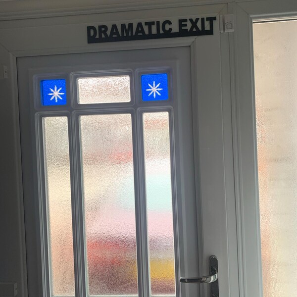 DRAMATIC EXIT Door Topper, Shelf Decor, Wall Decor - Etsy
