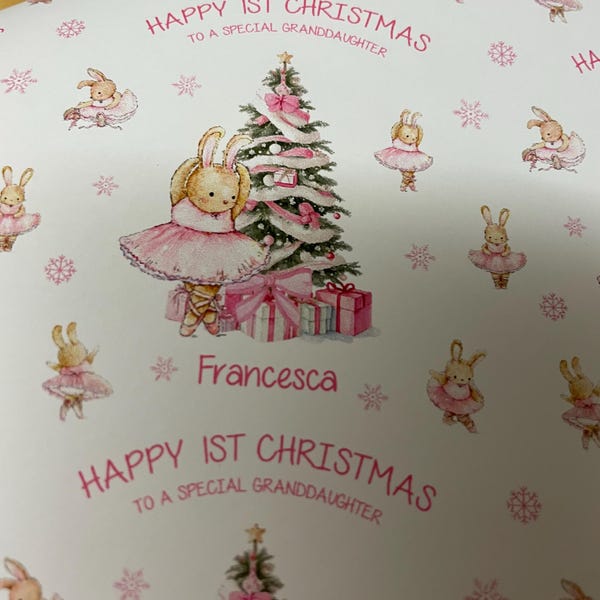 Christmas Holly Wrapping Paper, Personalised Christmas Gift Wrap ...