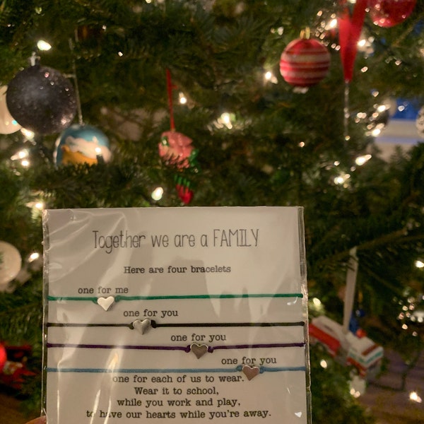 Together We Are A Family Bracelets, Back to School Bracelet, Birthday ...