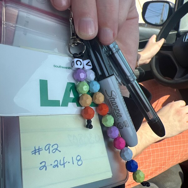 Pony Beads - Order of Draw Badge Clip/keychain - Venous AND Capillary ...