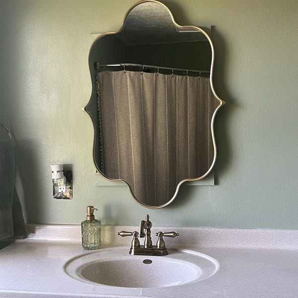 Wavy Mirror, Decorative Wall Mirrors, Round Unique Mirror, Scalloped ...