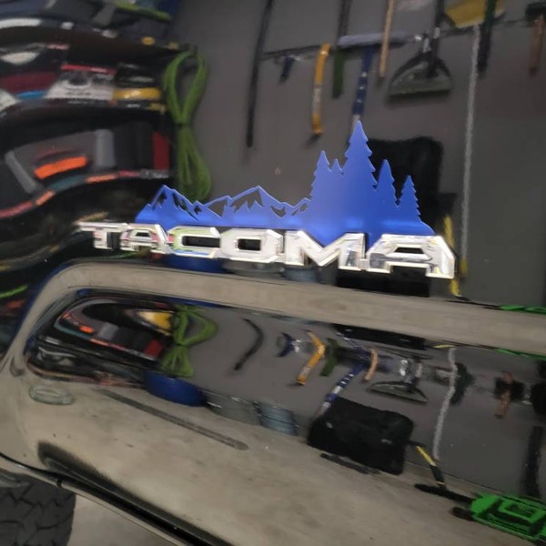 3rd Gen Tacoma Mountain Decal With Evergreens, Tacoma Mountain Decal ...