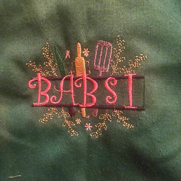 Kitchen Utensils Split Embroidery Design, Baking Tools Flower ...