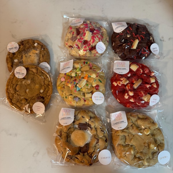 Build Your Own 6 Cookie Box - Large Bakery Style Cookies - Dessert ...